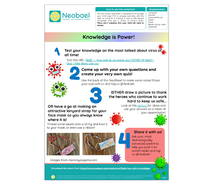 Neobael Worksheet - 🦠 Fight fear with knowledge! 🤺