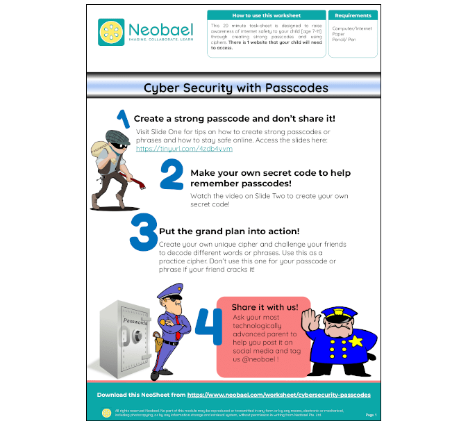 Neobael Worksheet - 💪 How strong is your password? 🔒