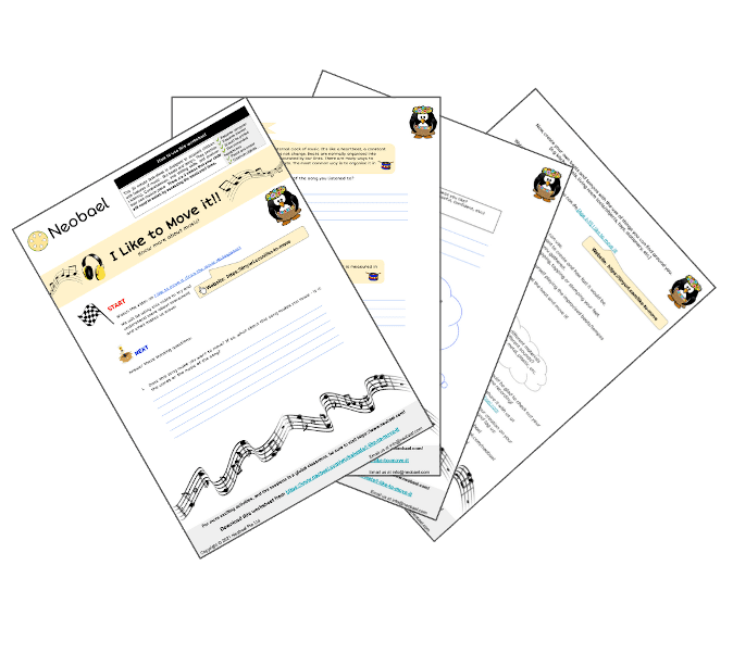 Neobael Worksheet - Learning beats by moving it!