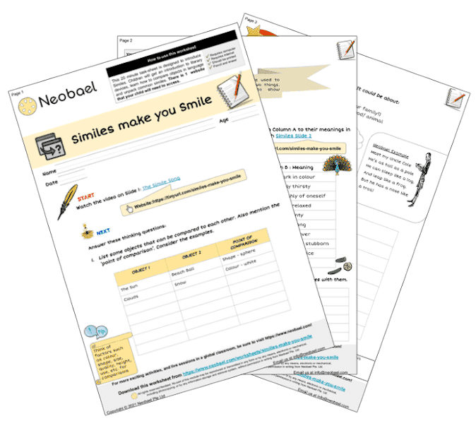 Neobael Worksheet - ️ Learning to write like poets 🎭